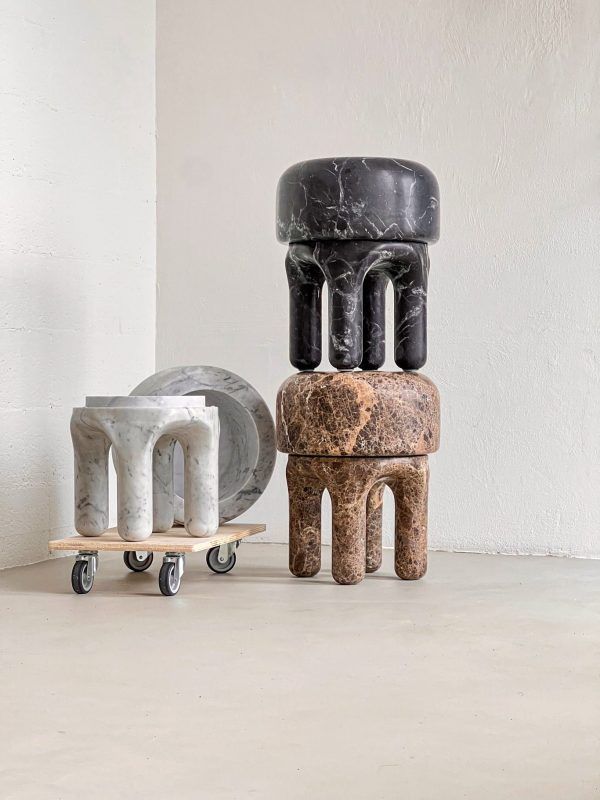 Spinzi | Medusa Marble Stool | Collectible Italian Design